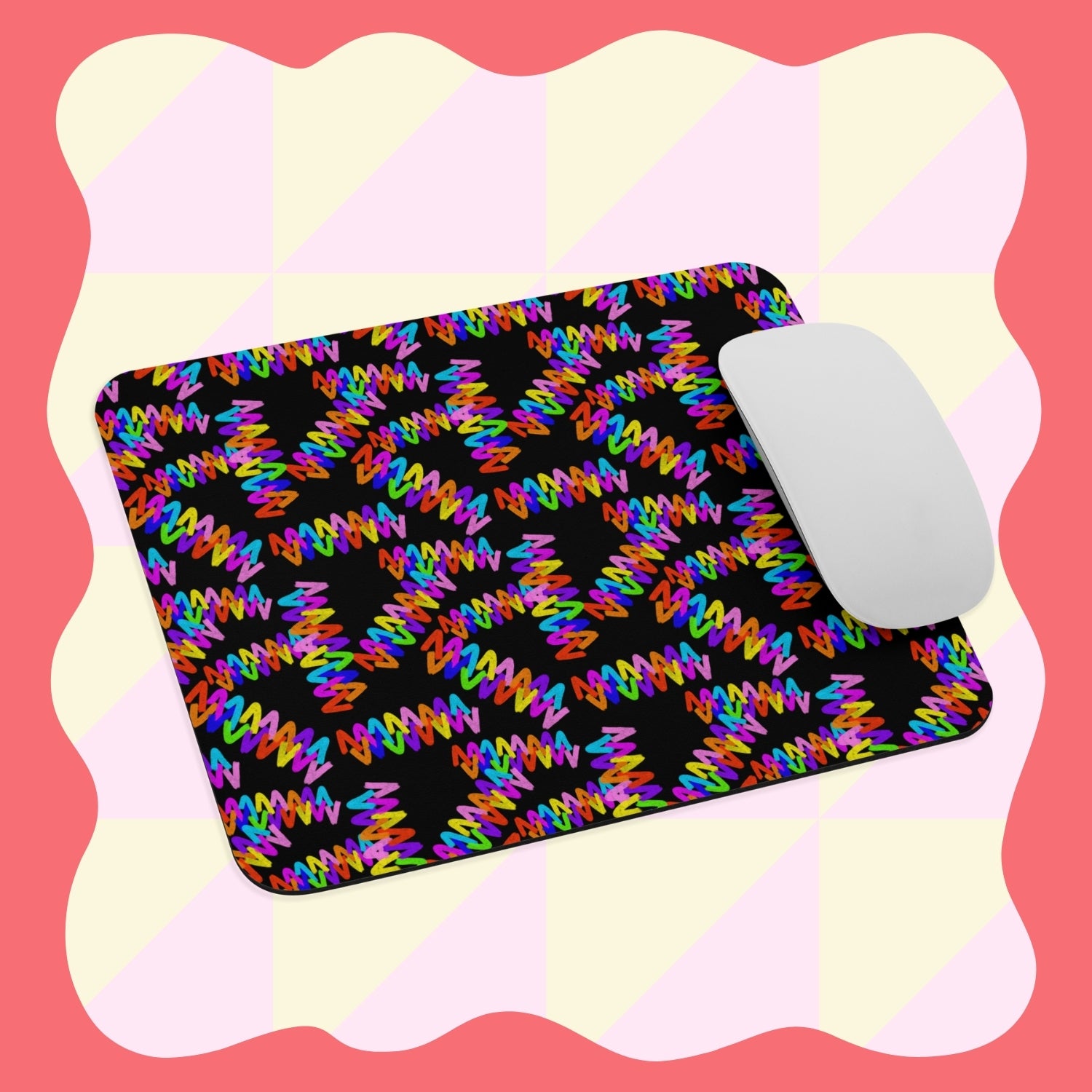 Electric Zigzag Mouse Pad – My Favourite Colour is Rainbow
