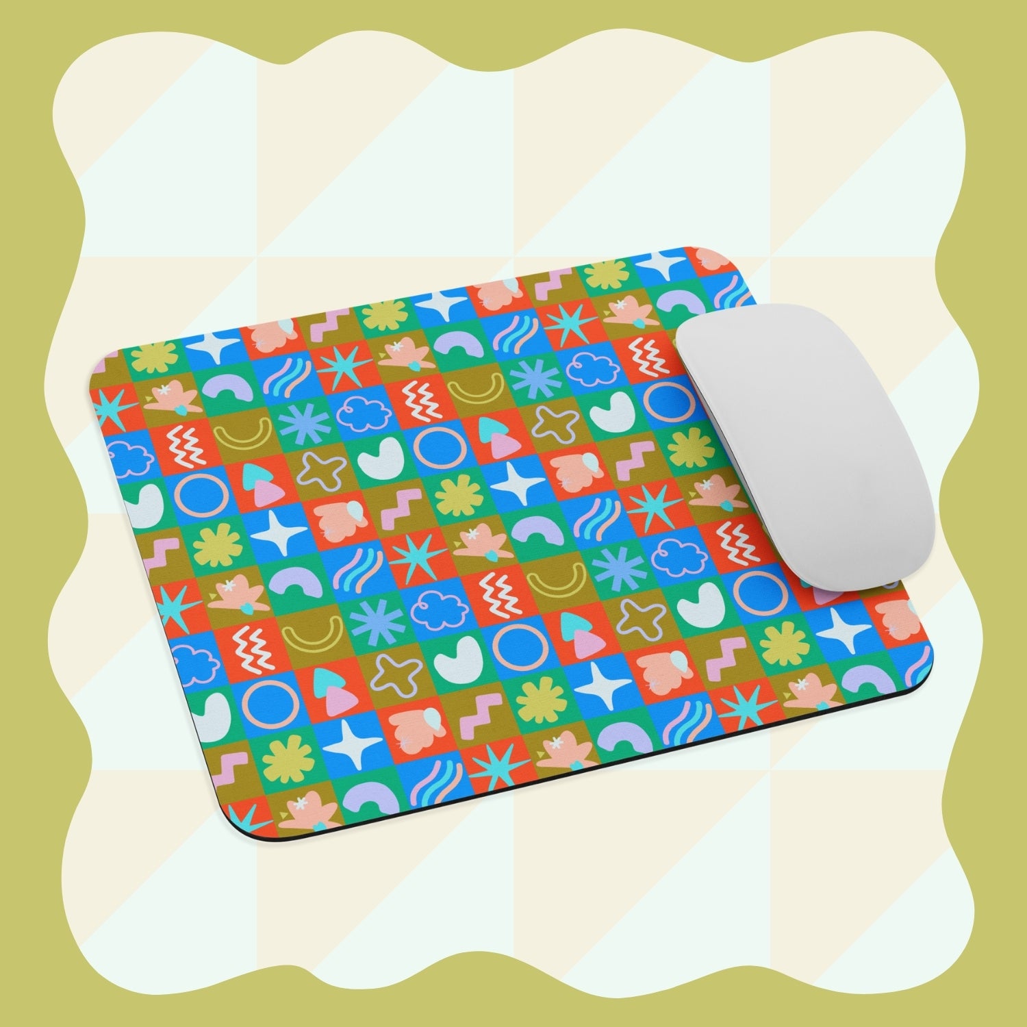 Colour Block Mouse Pad – My Favourite Colour is Rainbow