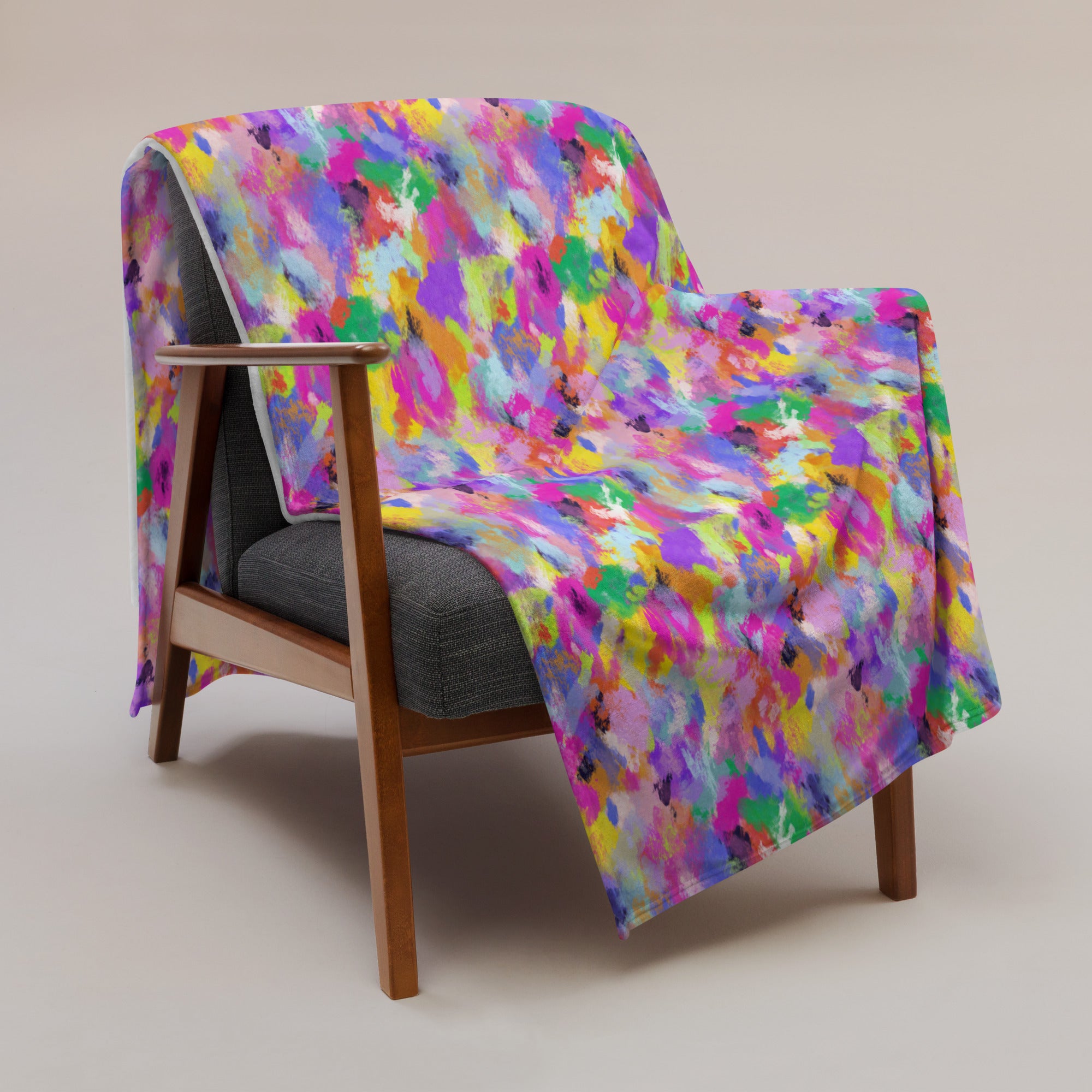 Watercolour Rainbow Throw Blanket – My Favourite Colour is Rainbow